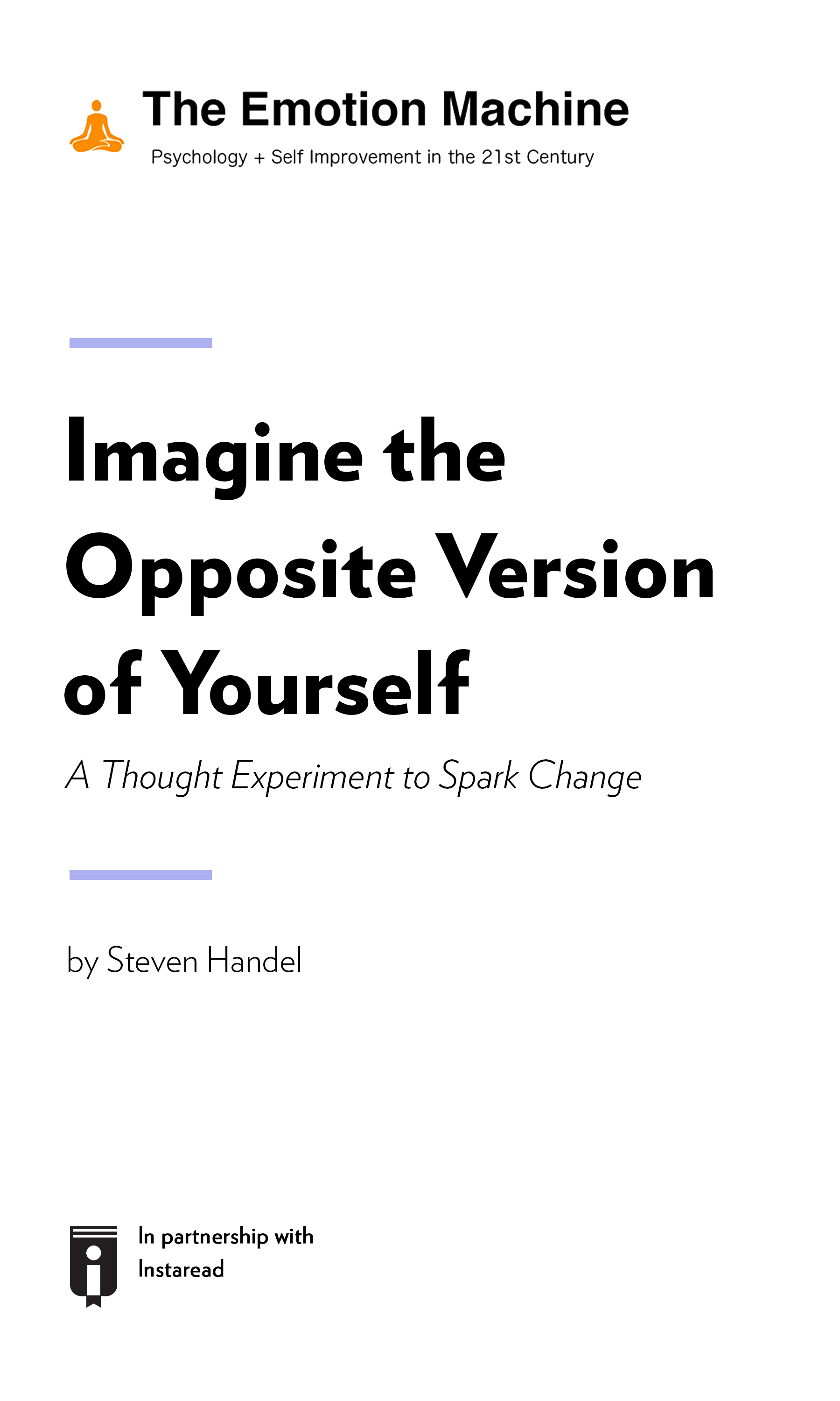 Imagine the Opposite Version of Yourself: A Thought Experiment to Spark ...