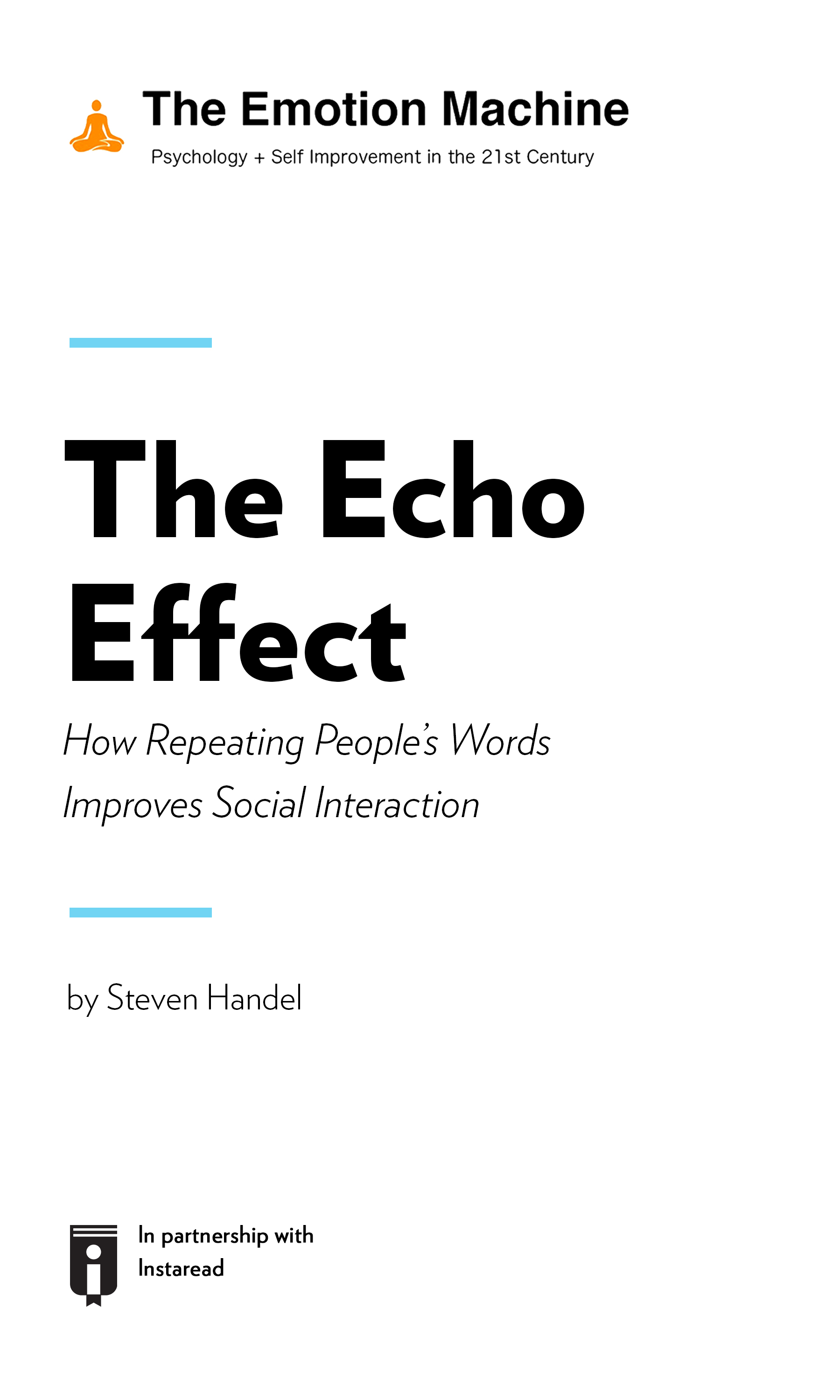The Echo Effect: How Repeating People’s Words Improves Social ...